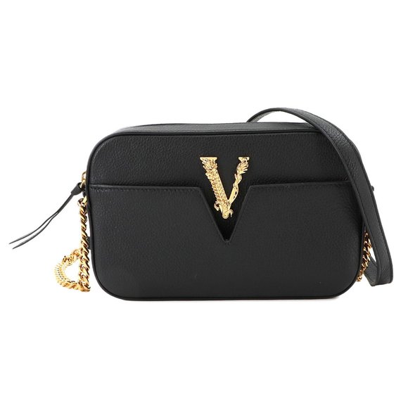 OTHERS | Bags | Versace Versace Virtus Shoulder Bag Leather Black 05969 ...